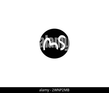 creative letter MS logo design vector template Stock Vector Image & Art ...