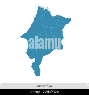 Symbol Map of the State Maranhao (Brazil). Abstract map showing the state/province with a ...