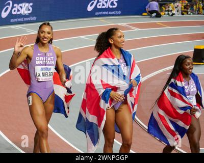 Lina NIELSEN (GBR) competes in the 400m Hurdles Women during the IAAF ...