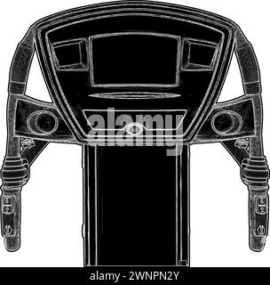 Gym Running Track Machine Vector. A Vector Illustration Isolated On ...