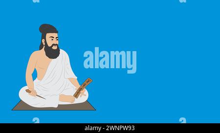 Vector illustration of Thiruvalluvar , commonly known as 'Valluvar ...
