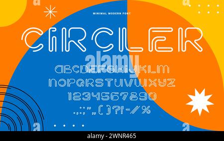 Thin futuristic font, minimalistic abstract alphabet, figure thin ...