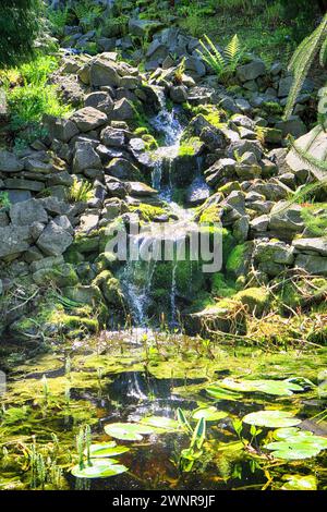small waterfall natural texture as very nice background Stock Photo - Alamy
