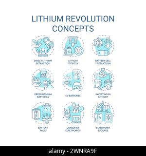 Lithium refinery soft blue concept icon Stock Vector Image & Art - Alamy