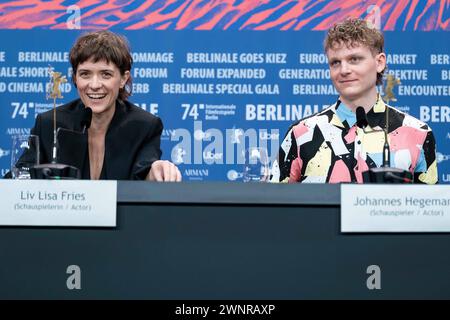 Liv Lisa Fries und Johannes Hegemann bei der Pressekonferenz zum Film ...