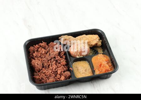 Gudeg Jogja Komplit, Concept Indonesian Food on the Go or Nasi Kotak ...