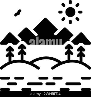 Icon for valley; dale Stock Vector Image & Art - Alamy