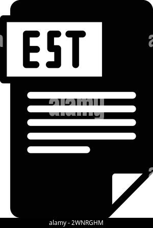 Icon for est; document Stock Vector Image & Art - Alamy