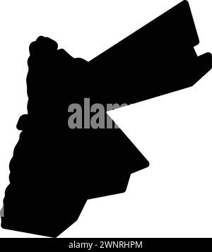 Jordan logo. Sign with the map of the country and colored stripes ...