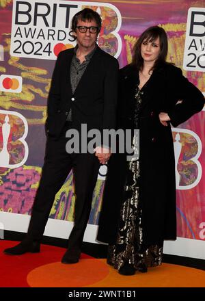 Graham Coxon and Rose Elinor Dougall attending the Brit Awards 2024 at ...