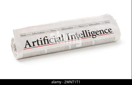 A newspaper with the headline Artificial Intelligence Stock Photo - Alamy
