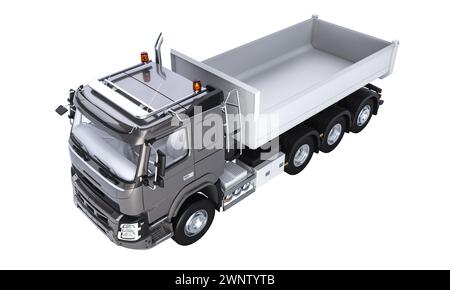 3D Render of a Tipper Dump Truck Isolated Stock Photo - Alamy