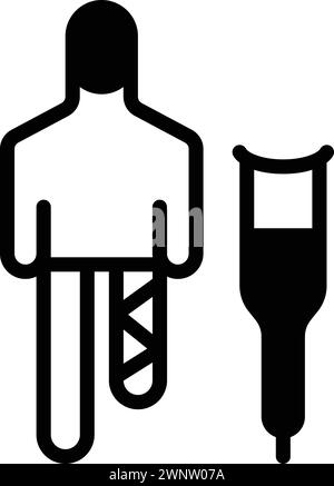 Icon for able,amputated Stock Vector Image & Art - Alamy