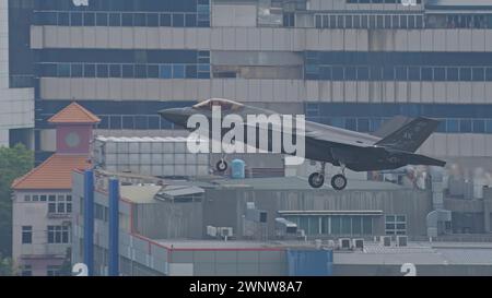 SINGAPORE - MARCH 6, 2024: USAF F-35A Lightning II stealth fighters of ...
