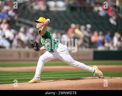 Athletics starting pitcher JP Sears pitches to Houston Astros' Isaac ...