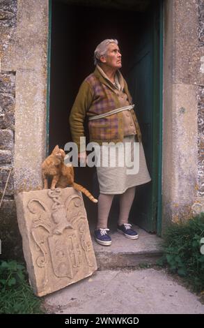 Spargrove Manor House, Batcombe, Somerset. 1988 1980s UK. The run down ...