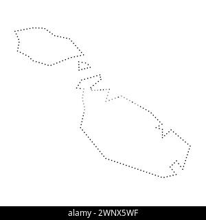 Malta country simplified map. Black ink smooth outline contour on white ...