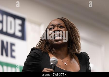 Ohio state Senator Nina Turner speaks on Sunday, February 25, 2024 ...