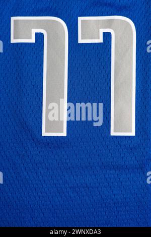 Dallas basketball jersey of Luka with the number 77 Stock Photo - Alamy