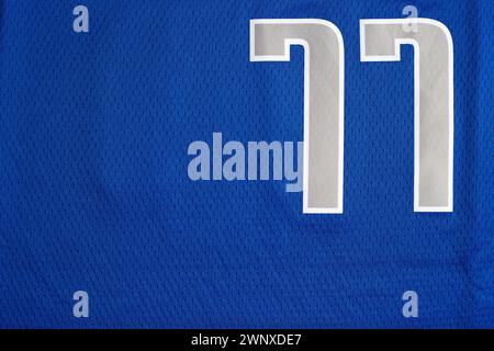 Dallas basketball jersey of Luka with the number 77 Stock Photo - Alamy