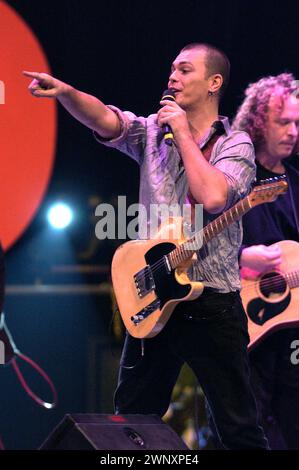 Milan Italy 15/12/2003: Gianluca Grignani, Italian singer, during the ...