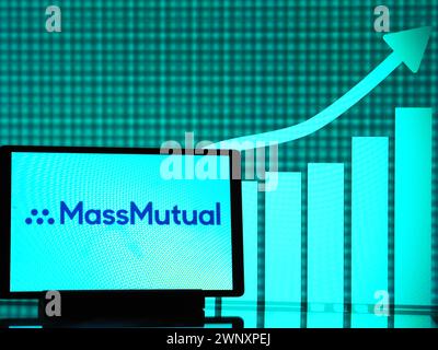 In this photo illustration, the Massachusetts Mutual Life Insurance ...