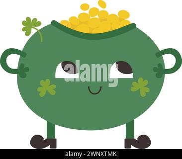 cauldron coins happy st patricks day vector illustration Stock Vector ...
