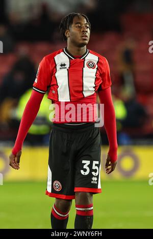 Andre Brooks of Sheffield United during the Sky Bet Championship match ...