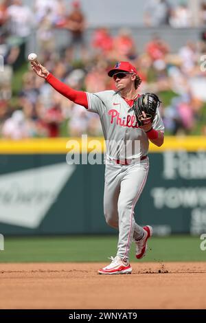 Philadelphia Phillies' David Dahl during a workout day ahead of the MLB ...