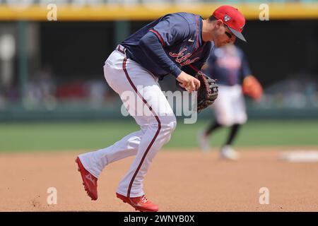 Philadelphia Phillies center fielder Johan Rojas warms up during ...