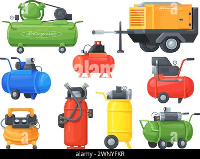 compressor air conditioner cartoon vector illustration Stock Vector ...