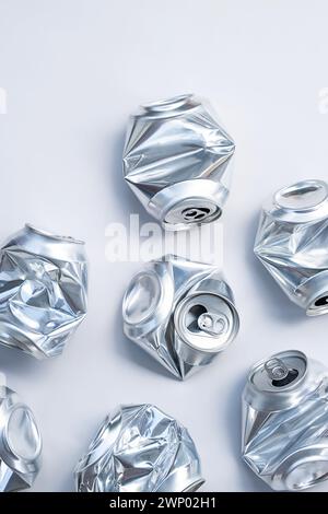 Aluminum broken cans. Sorting garbage for recycle Stock Photo - Alamy