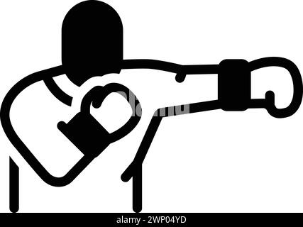 Icon for boxing,kickboxer Stock Vector Image & Art - Alamy