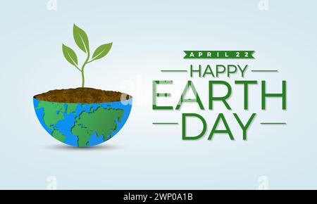 Earth Day Celebrated every year of April 22, Vector banner, flyer ...