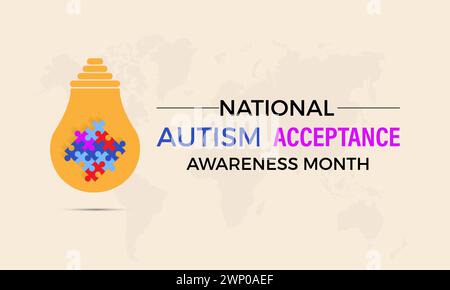 National Autism Awareness Month Observed every year of April, Vector ...