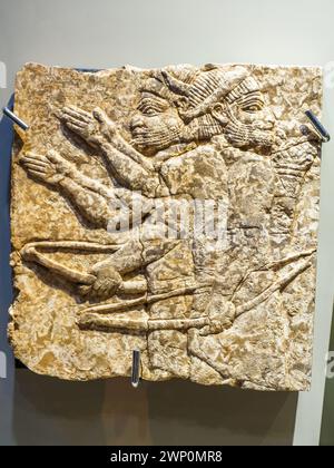 Elamite warriors. Neo-Assyrian Empire, reign of Ashurbanipal (668-627 B ...