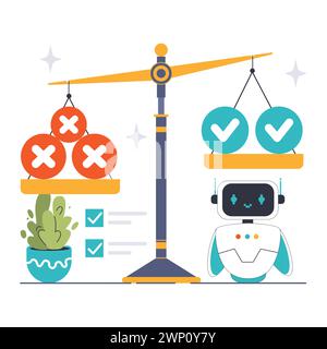 Loss Function in AI concept. Scale weighing errors and correct ...