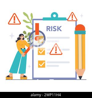 Risk Management concept. An analyst scrutinizes potential risks using a ...
