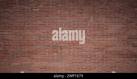 Modern wall of thin red bricks with vertical texture in closeup Stock ...