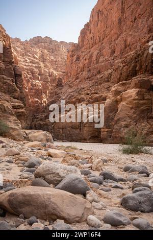 Vertical Scenery of Wadi Mujib Biosphere Reserve in Jordan. Jordanian ...