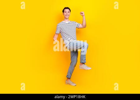 Amazed teenager. Full length overjoyed teenager kid girl 12 13 14 year ...