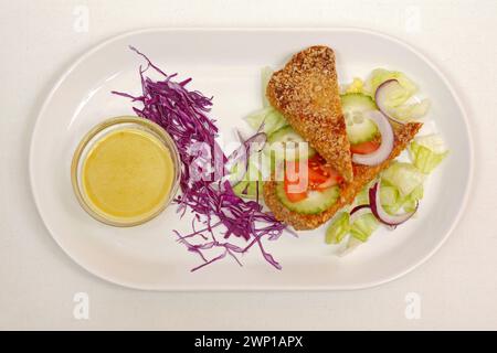 Chicken Wedge With Vegetables Breakfast Dish Top View Stock Photo - Alamy