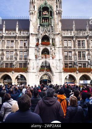 The Rathaus-Glockenspiel is a large mechanical clock located in ...