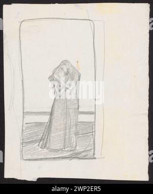 This 1905 sketch by Jan Rembowski shows male figures and sculptural ...