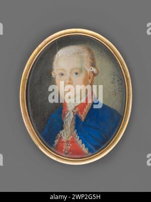 This miniature portrait by Ferdinand de Meys from 1793 depicts Aleksei ...
