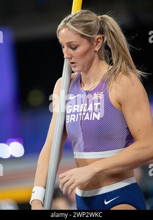 Molly Caudery of Great Britain competing in the Pole Vault final at the ...
