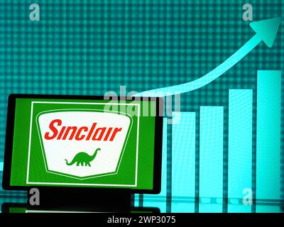 In this photo illustration, the HF Sinclair Corporation logo is ...