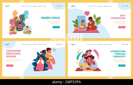 Inner child set. Exploration of self-healing and joy through ...