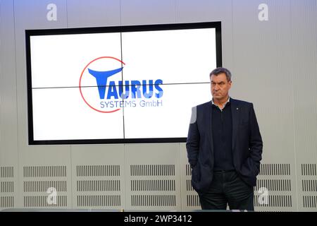 Schrobenhausen, Bavaria, Germany - March 5, 2024: Cruise missile Taurus ...