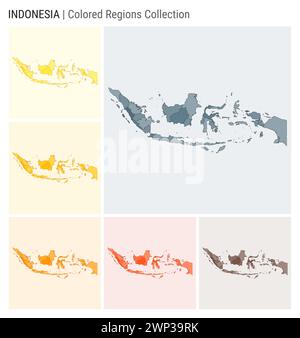 Southeast Asia map - brown orange hue colored on dark background. High ...